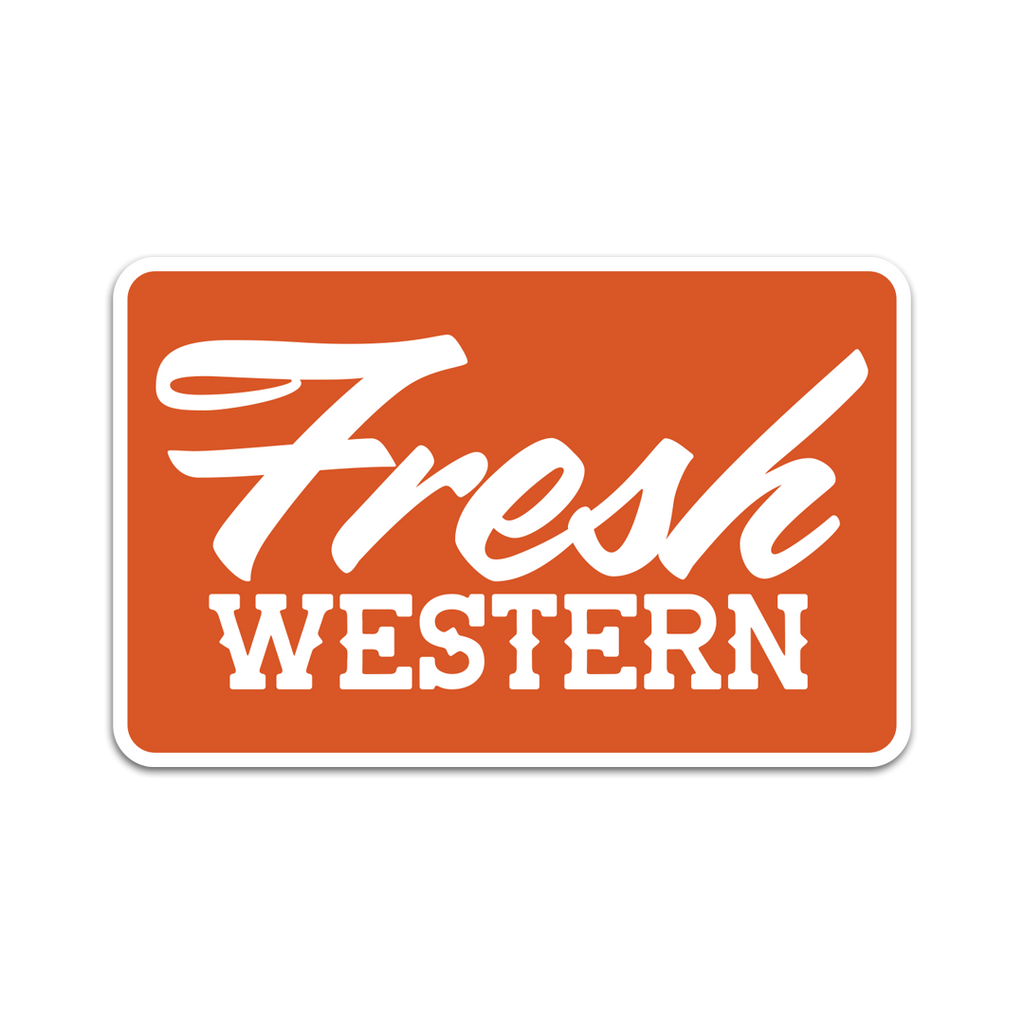 Fresh Western Sunset Classic Logo Sticker – Laminated Weatherproof Logo ...